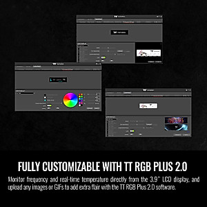 Thermaltake Ceres Series Black LCD Panel Kit, 3.9" LCD Display, Supported by TT RGB Plus 2.0 Software, Presents Real time Information, Easy customization, AC-064-OO1NAN-A1