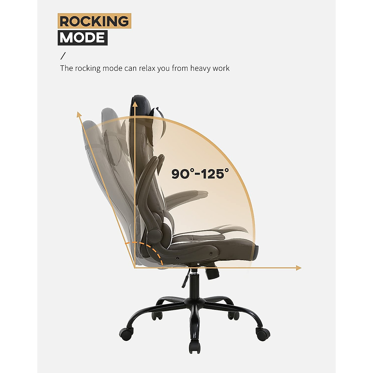 PC Gaming Chair Ergonomic Office Chair Computer Desk Chair with Armrests Headrest and Lumbar Support High Back PU Leather Executive Racing Chair for Home (White)