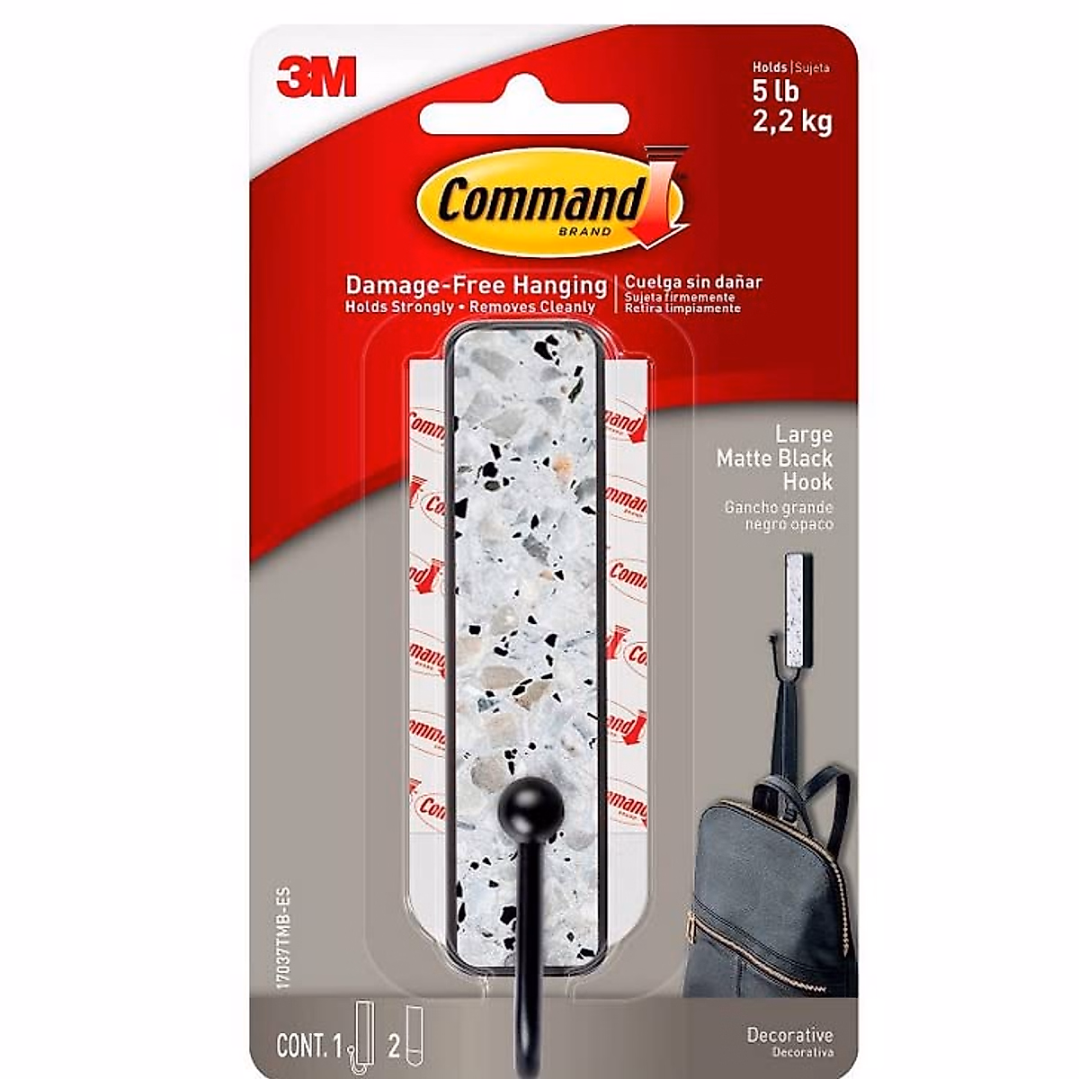 Command Large Sized Decorative Hook, 17037TMB-EF