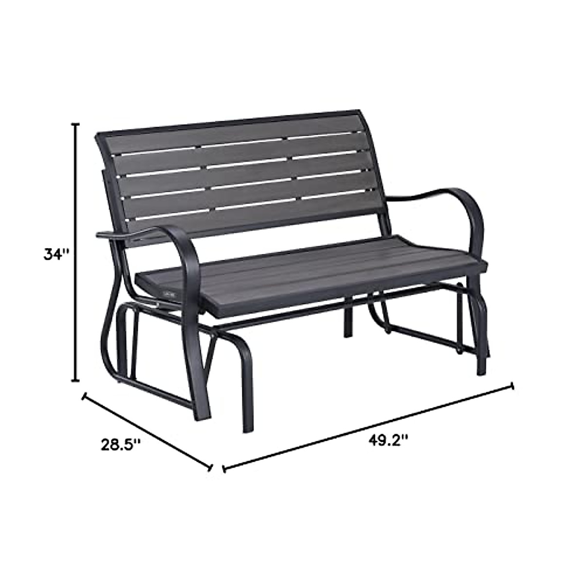 Lifetime 60276 Glider Bench, Harbor Gray