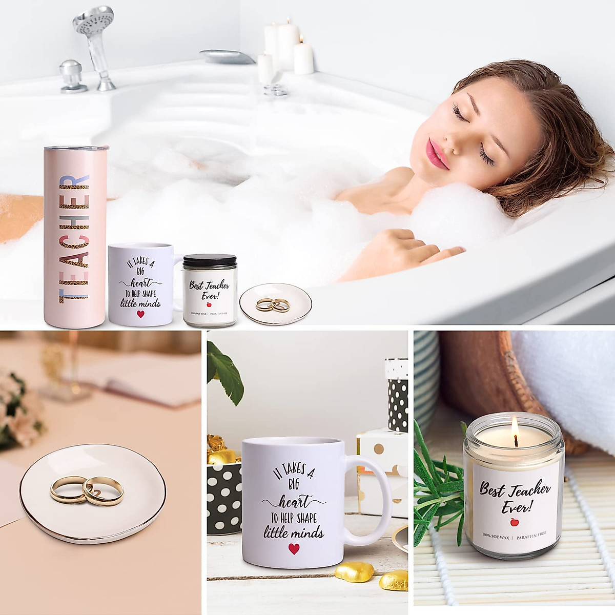 7 PCS Teacher Appreciation Gifts,Teacher Gift for Women Men,Best Teachers Gift from Students,Gift Basket Box for New Teachers,Thanksgiving,Christmas Gifts