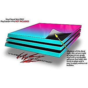 WraptorSkinz PS4 Pro Skin Smooth Fades Neon Teal Hot Pink - Decal Style Skin Wrap fits Sony PlayStation 4 Pro Console