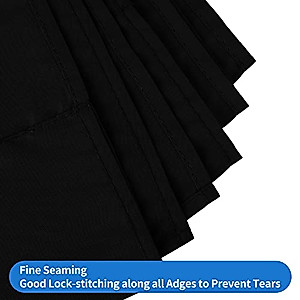 Hemmotop 5 x 6.5 ft Black Backdrop Background for Photography,100% Pure Muslin Collapsible Backdrop Background Screen for Photo Video Studio