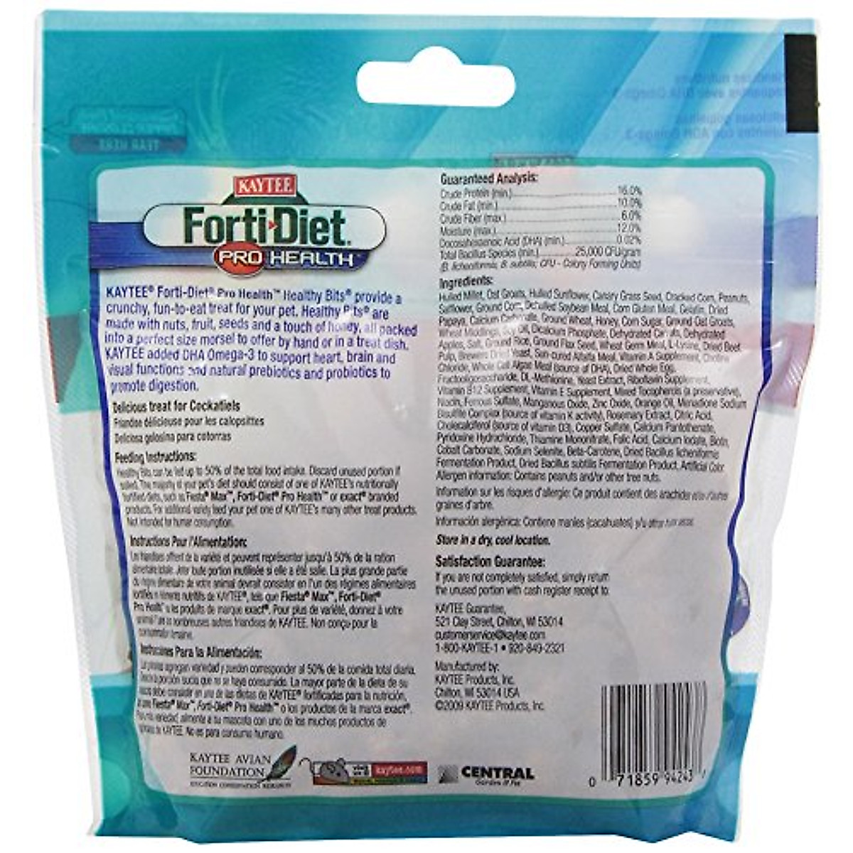 Kaytee Healthy Bits Bird Treat For Cockatiels, 4.75 Ounce