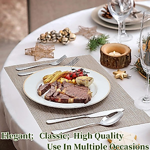 49PCS Silverware Set with Organizer, Durable Stainless Steel Flatware Drawer Cutlery Set for 8, Kitchen Utensils with Steak Knives Mirror Polished Dinner Knife Forks Spoons Tableware Service Tray