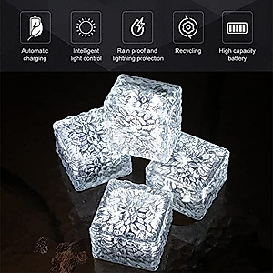 XINGTONG Solar Outdoor Lights Solar Ground Lights Solar Brick Lights Solar Landscape Lights for Garden, Patio, Walkway, Driveway,Deck Decorations 2.8x2.8 Size