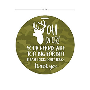 Camouflage Deer Stop No Touching Baby Car Seat Sign/Country Boy Stroller Tag/Camo Car Seat Accessory