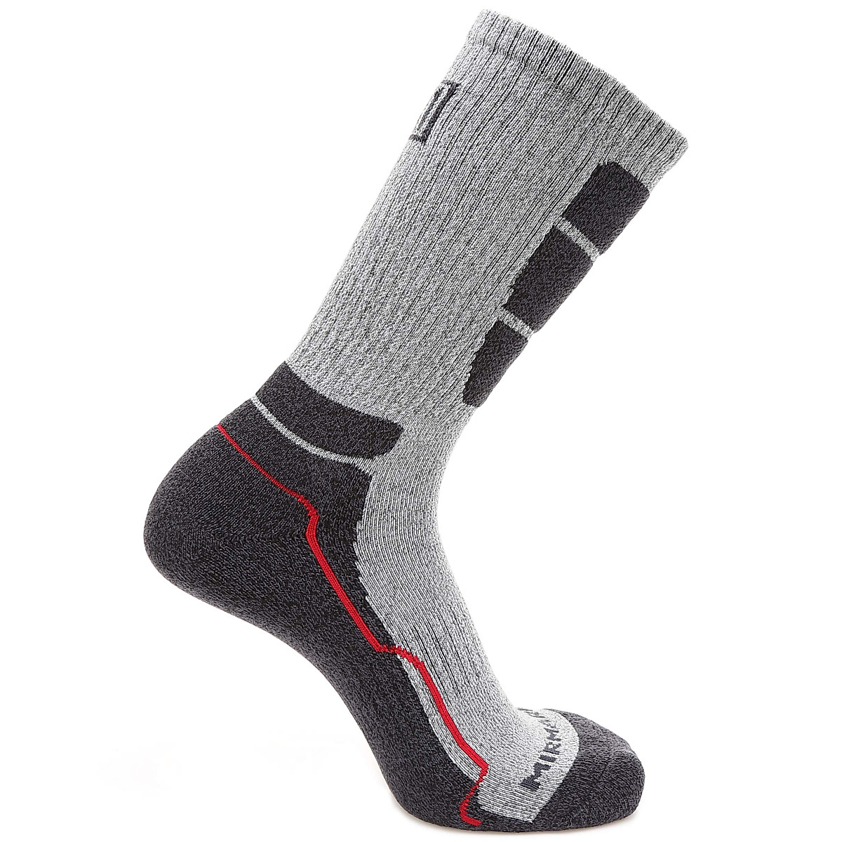 MIRMARU Men's 5 Pairs Hiking Outdoor Trail Running Trekking Moisture Wicking Cushion Crew Socks (M222-LARGE)