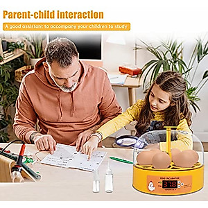 scientree Egg Incubator, 6 Eggs Poultry Hatching Machine with Automatic Egg Turning and Temperature Control, General Digital Incubators for Hatching Chicken Duck Goose Quail Birds Turkey Eggs