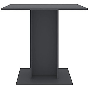 YAFF Dining Table Gray 31.5"x31.5"x29.5" Engineered Wood-0254