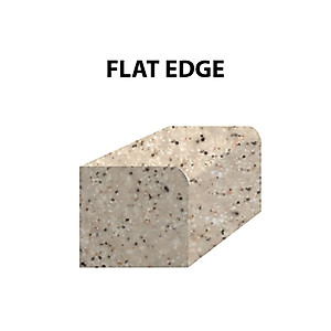 Swanstone CV-2237-051 Contour Solid Surface Single-Bowl Vanity Top, 37-in L X 22-in H X 6.25-in H, Tahiti Sand