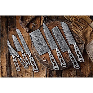 KATSURA Woodworking Project Kit – Santoku Knife Blank – 7 Inch– Japanese Premium AUS 10, 67 Layers Damascus Steel – NO LOGO