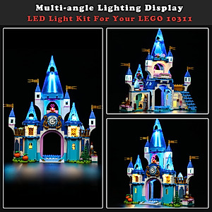 Xunsan LED Light Kit for Lego Disney Cinderella and Prince Charming’s Castle 43206 Building Blocks,Compatible with Lego 43206 Set,Light up Your Lego Model,Standard Version(NOT Include Lego Model)