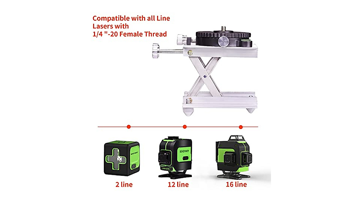 BEKOYWOY 360 Degree 2 in 1 Rotating Base Lifting Platform Laser Level ...