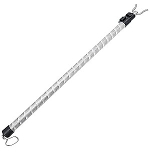 Operitacx Retractable Closet Pole Long Reach Stick Extend Garment Pole Clothesline Pole Hooks Telescoping Garment Pole for Closet Shelf Reaching Ceiling High Items Silver