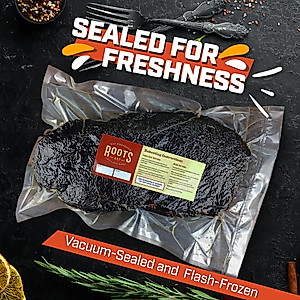 Roots Renowned 18 Hour Smoked Brisket 8-10 lbs- Fully Cooked – Master Chef Prepared & Blast-Chilled – Perfect for Festive Dinners, Gifts