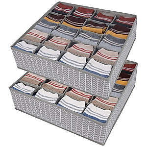 GRANNY SAYS Bundle of 3-Pack Trapezoid Closet Storage Bins & 2-Pack Socks Storage Organizers