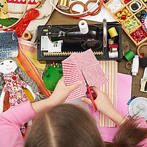 Konsait 56 Pieces 10x10'' Multi-Color Fabric Patchwork Cotton Mixed Squares Bundle Sewing Quilting Craft, Craft Fabric Bundle Squares Patchwork DIY Sewing Scrapbooking Quilting Dot Stripe