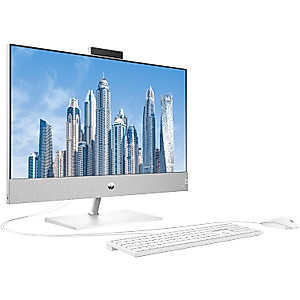 HP Pavilion Business All-in-One Desktop, 23.8" FHD Display, Intel Core i5-12400T, 16GB RAM, 1TB PCIe SSD, Webcam, HDMI, Wi-Fi, Wired Keyboard & Mouse, Windows 11 Pro, White