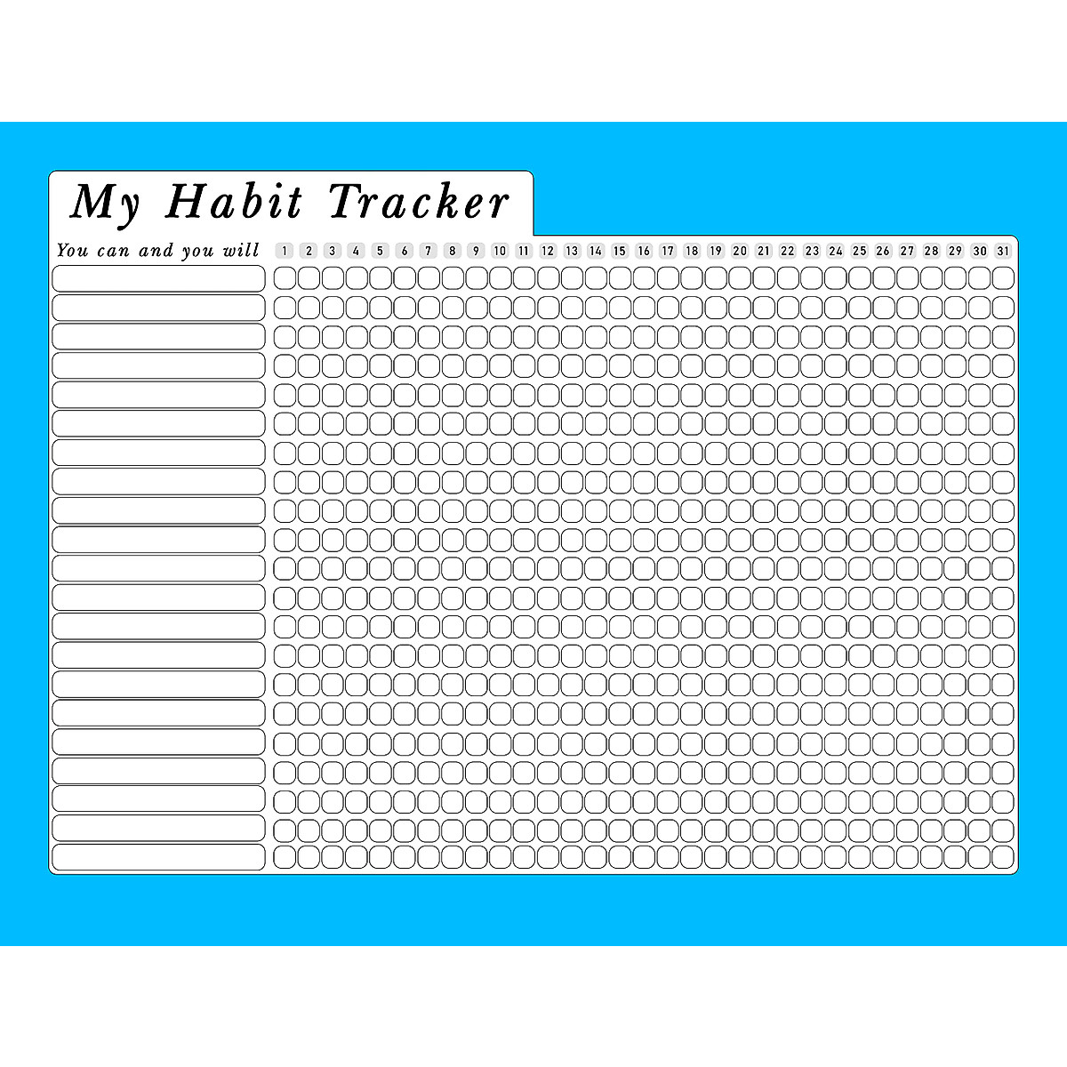 2024 Monthly Desktop/Wall Calendar/Planner - Habit Tracker - Daily, Weekly & Monthly Goal Motivational Habit Tracking Journal Inspirational - (Edition #07)