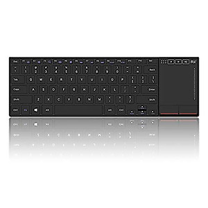 Rii K22 Ultra Slim 2.4 Gigahertz Mini Wireless Multimedia Keyboard with Touchpad for PC and Laptop