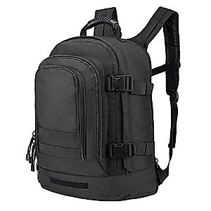 Greencity Laptop Backpacks Tactical Military 3 Day Expandable Bug Out Bag Classic School Case Travel Hiking，Black
