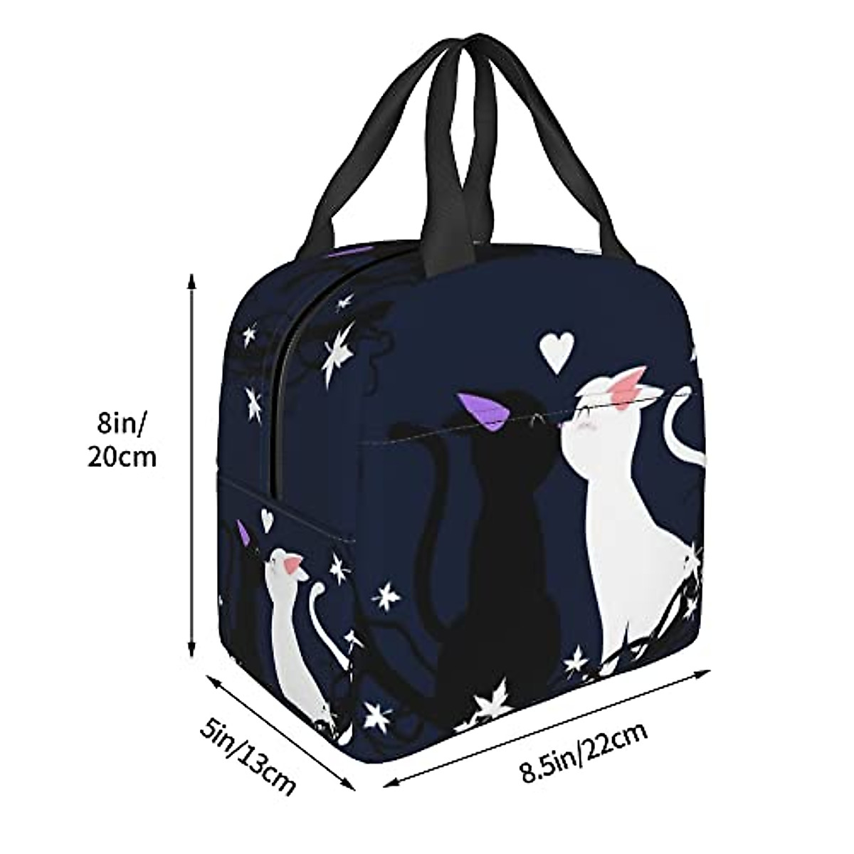 GOERTPO Cute Insulated Lunch Box Large Capacity Lunch Bag Reusable Bento Boxs Durable Portable Heat Cold Lunch Tote Bags