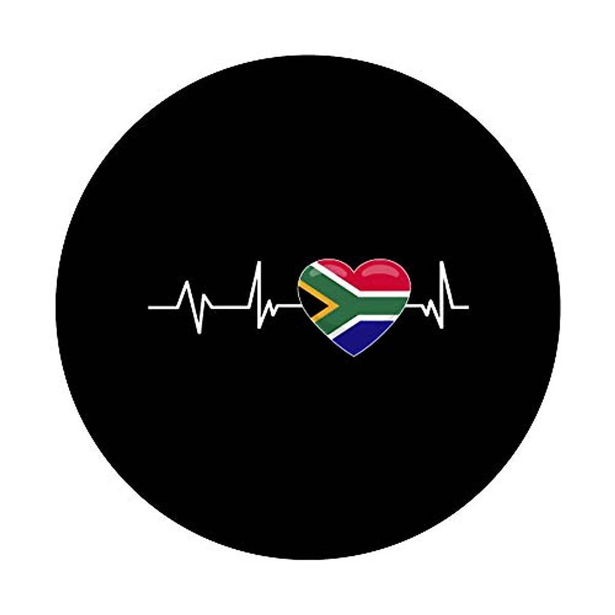 South Africa Heartbeat Travel Lover Gift South Africa PopSockets PopGrip: Swappable Grip for Phones & Tablets