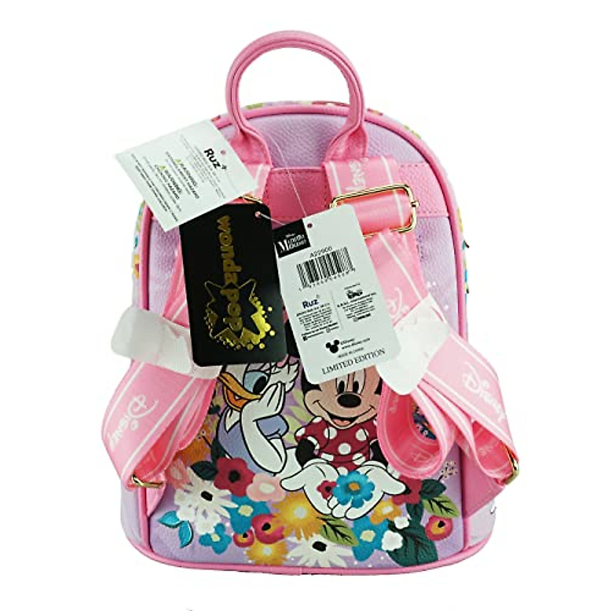 Wondapop Disney Daisy Duck 11" Vegan Leather Fashion Mini Backpack