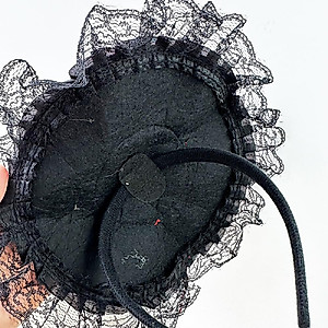 Wgudzpj Halloween Witch Hat for Women Headband Witch Hat Headpiece Party Cosplay Costume Favors Supplies Girls Hats