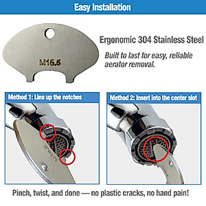 6-Pack 16.5mm Faucet Aerators with 304 Stainless Steel Aerator Removal Tool – Easy Install & Smooth Water Flow