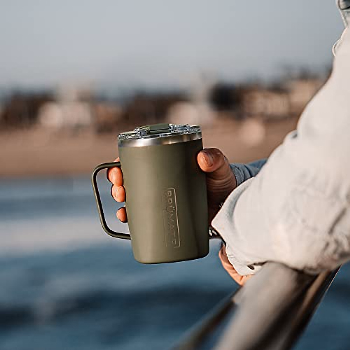 BrüMate Toddy - 16oz 100% Leak Proof Insulated Coffee Mug with Handle & Lid - Stainless Steel Coffee Travel Mug - Double Walled Coffee Cup (Denim)