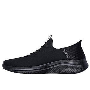 Skechers Men's Ultra Flex 3.0 Right Away Hands Free Slip-in Sneaker Loafer, Black/Black, 11.5