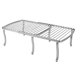 iDesign York Metal Free Standing Expandable Shelf for Storage in Kitchen, Pantry, Cabinet, Bathroom, Office, Craft Room, 12.75"-22.75" x 9.75" x 5.75" - Silver