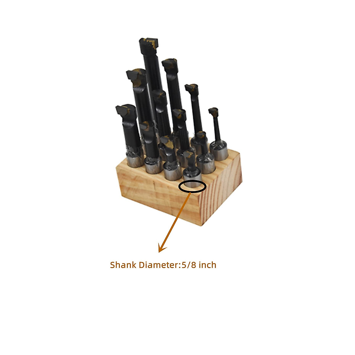 kimllier 5/8 Inch Shank Boring Bar Set C6 12 Pcs Carbide Tipped Bars Lathe Tool