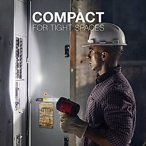 Energizer LED Portable Spotlight, Rechargeable Spotlight Flashlight for Tough Work Environments and DIY Projects, Flash Light with Micro-USB Cable Included, Pack of 1, Red