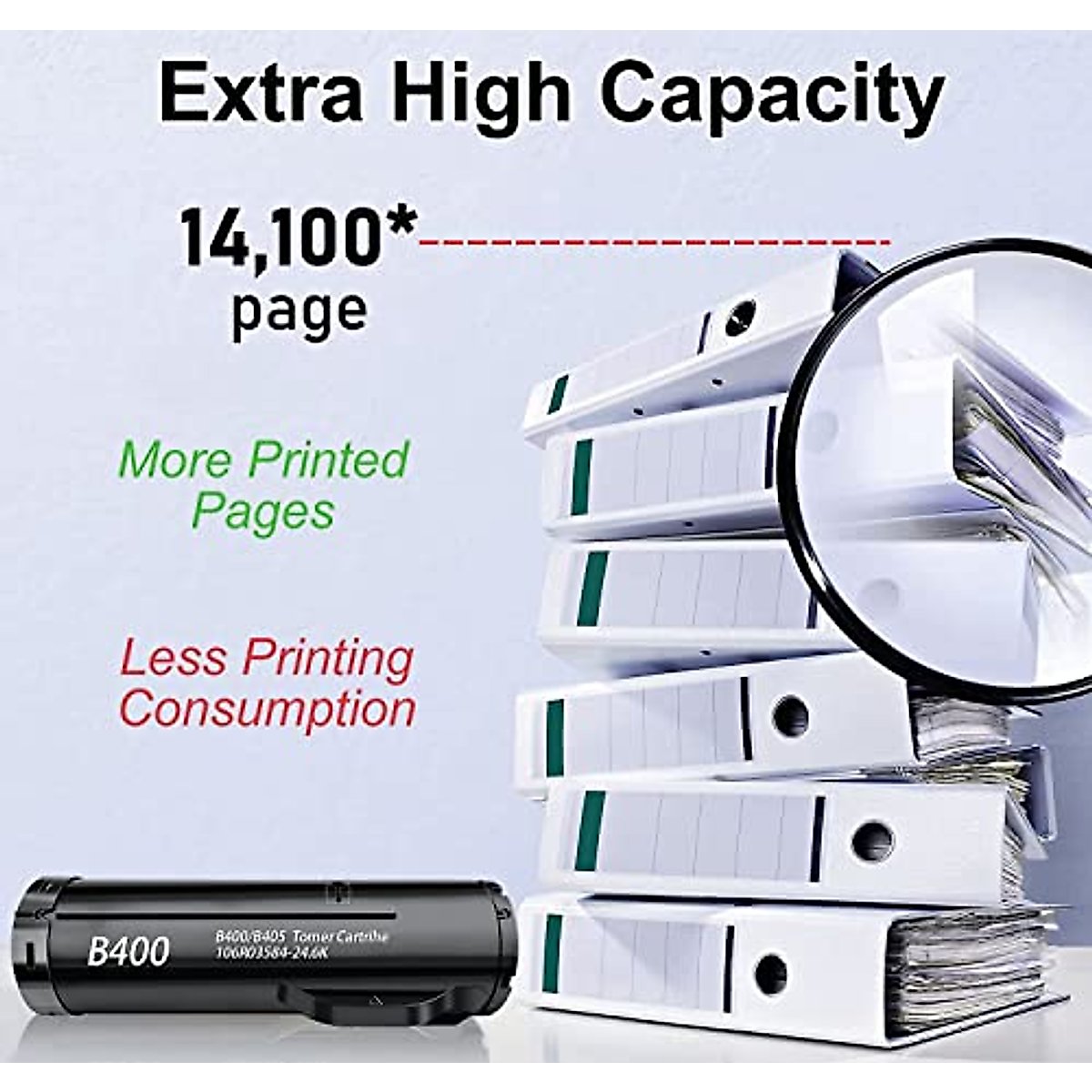 Ledes B400 Toner Cartridge High Yield 24,600 Pages, Compatible for Xerox Part#: 106R03584 Replacement for Versalink B400 B400N B400DN B405 B405DN (1 Pack, Black)