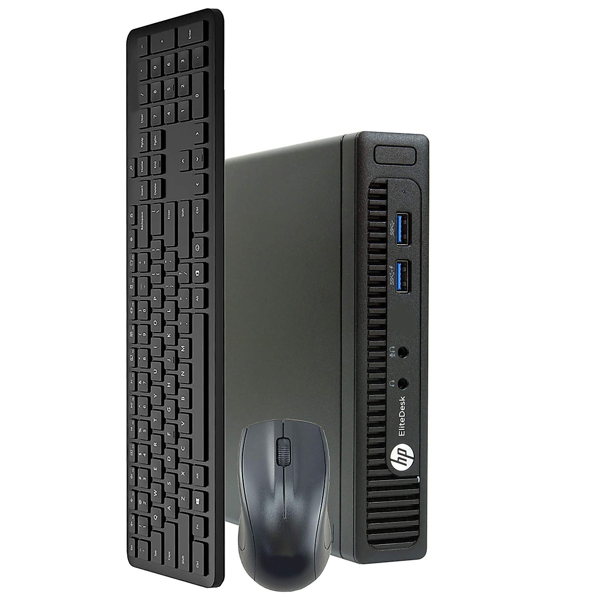 HP EliteDesk 800 G1 Tiny Computer Micro Tower PC, Intel Core i5 Processor, 16GB Ram, 500GB SSD,Wireless Keyboard & Mouse, WiFi | Bluetooth, Windows 10 Professional (Renewed)