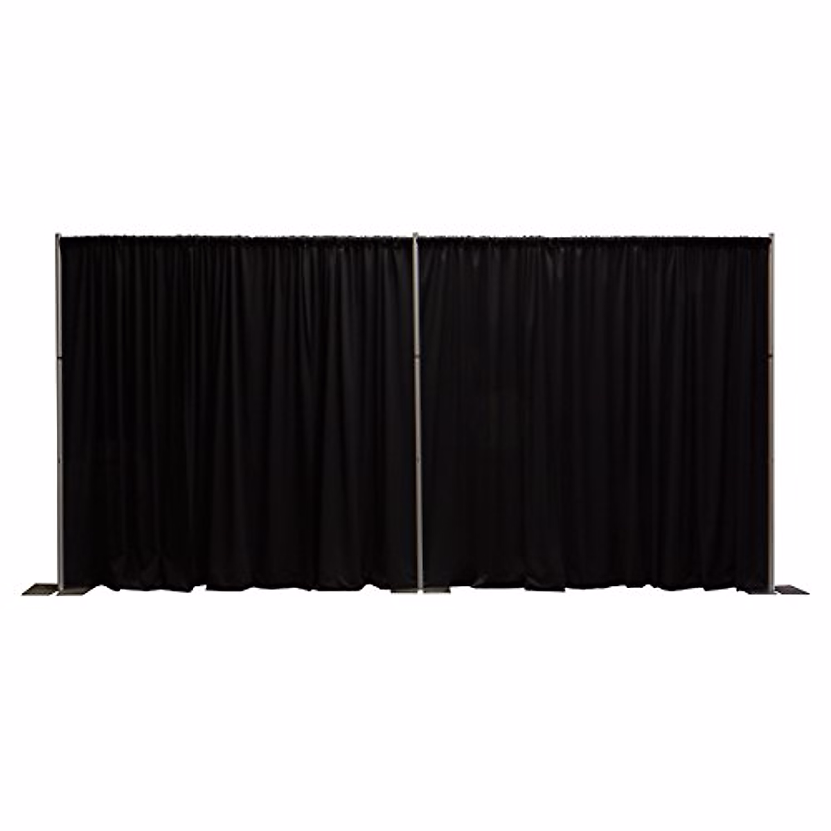 OnlineEEI, Portable Pipe and Drape Backdrop Kit, 8ft x 20ft Breakapart, Black Drapes (BBD9990820CDPR750)