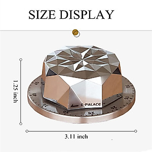 Mechanical Magnetic Kitchen Timer with Countdown Timer and Loud Alarm, Stainless Steel 1 Hour Visual Timer for Home Baking, Oven and Cooking
