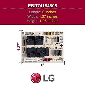 LG EBR74164805 Genuine OEM Relay Control Board for LG Range/Stove/Ovens