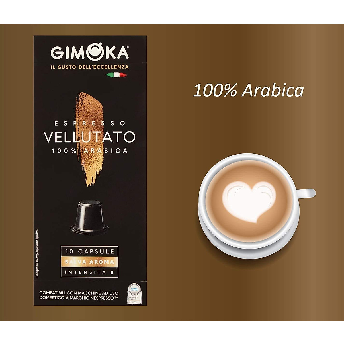 Gimoka 100 pack Coffee Capsule Compatible with the Nespresso OriginaLine Machine Variety pack