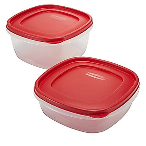 Rubbermaid Storage Containers, 10-Piece, Red, Clear