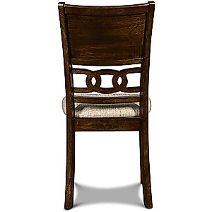 New Classic Furniture Gia 5-Piece Round Dining Table Set, 47-Inch, Cherry