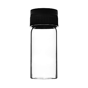 EISCO 12PK Test Tubes, 5ml - Bakelite Screw Cap - Borosilicate 3.3 Glass - 2.25" x 1" - Flat Bottom