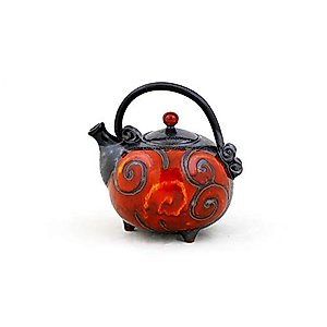 Handmade Pottery Teapot, Red and Black Serving Teapot, Stoneware Teapot, Kitchen decor, Handmade teapot, Pottery kettle, Tri Ushi