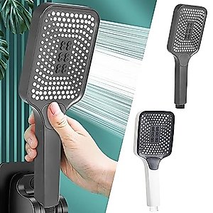 High Pressure Handheld Shower Head with 3 Spray Settings and On/Off Pause Detachable Shower, 300 Holes Water Saving Showerhead #X