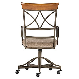 Powell 5-Pc Hamilton Swivel Dining Set, Medium Cherry