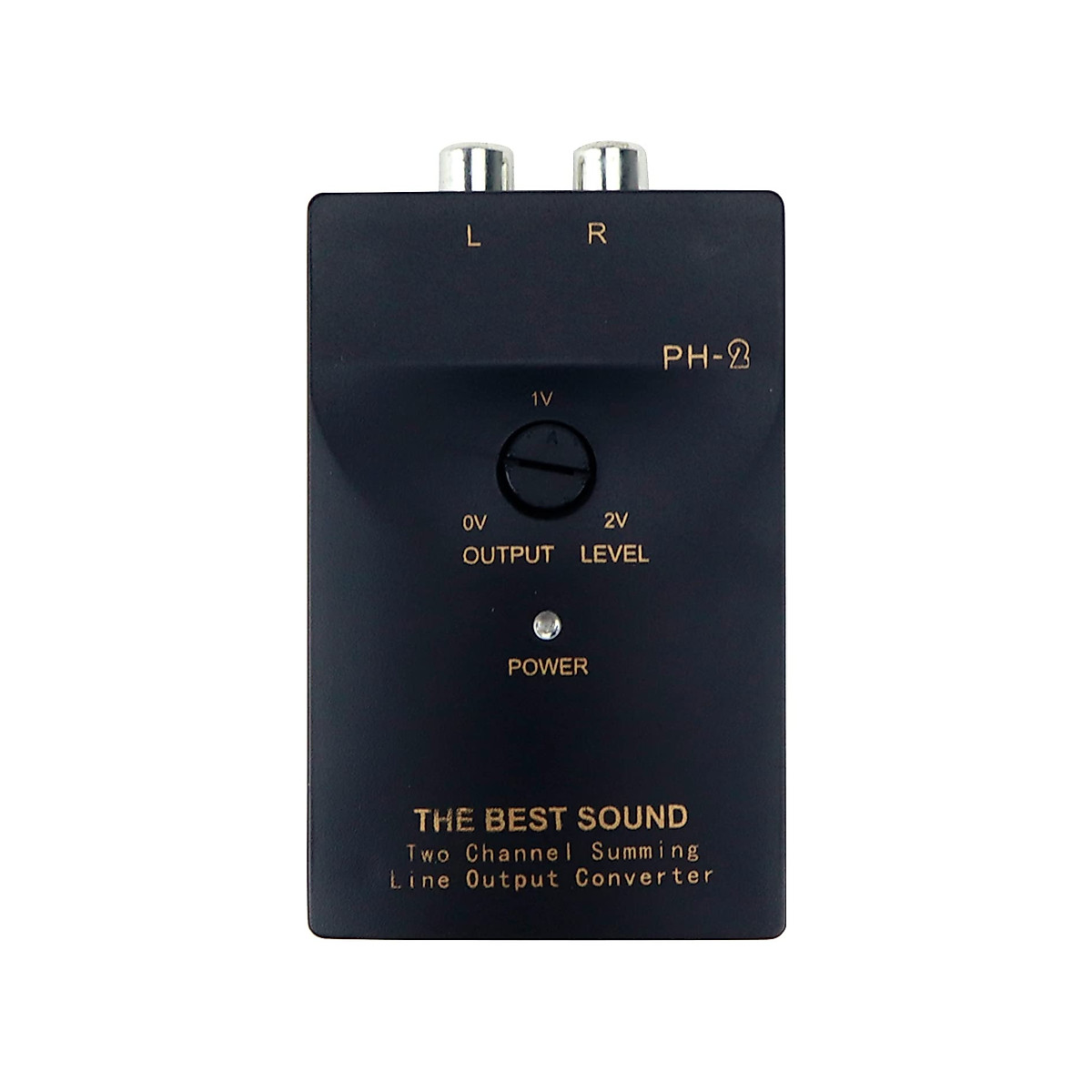 S SYDIEN 1Pc Black High to Low 2-Channel Line Output Converter RCA Car Line Converter Output Adapter