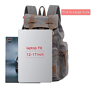 AUGUR canvas backpack set For men vintage canvas 17 inch laptop backpack with shoulder bag canvas men bag